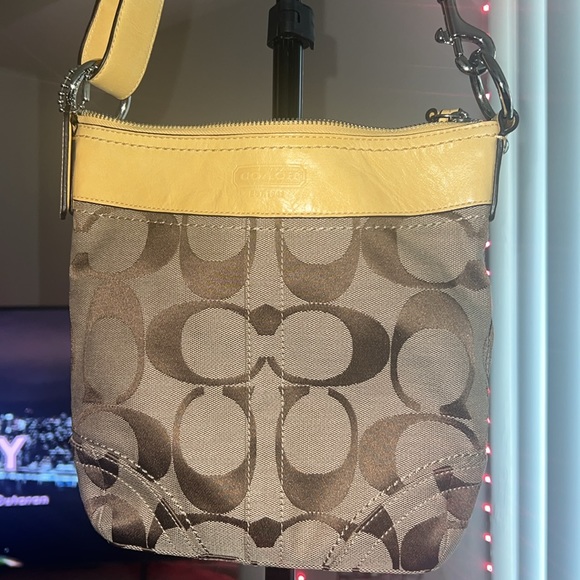 Coach | Bags | Coach Signature Sun Yellow Shoulder Bag Nwot | Poshmark